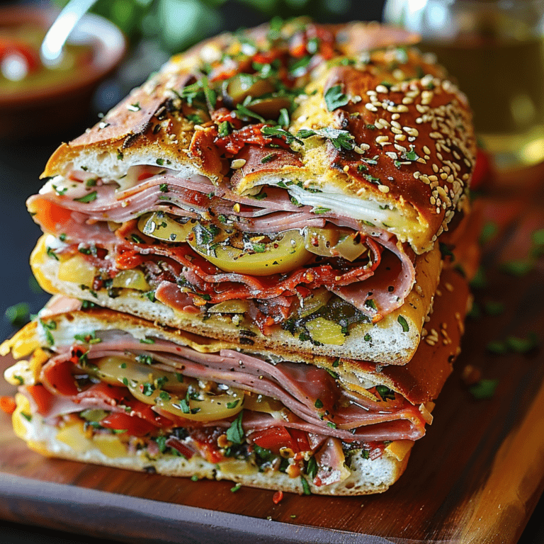 Classic Italian Muffuletta Sandwich Recipe - Grammy Recipes