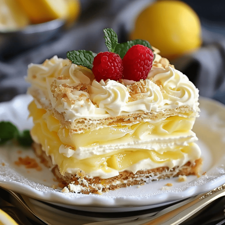 No-Bake Lemon Eclair Cake Recipe - Grammy Recipes