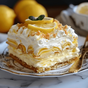 No-Bake Lemon Eclair Cake Recipe - Grammy Recipes