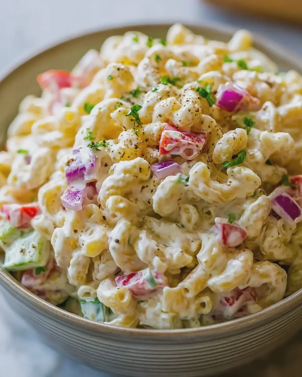 easy creamy macaroni salad recipe