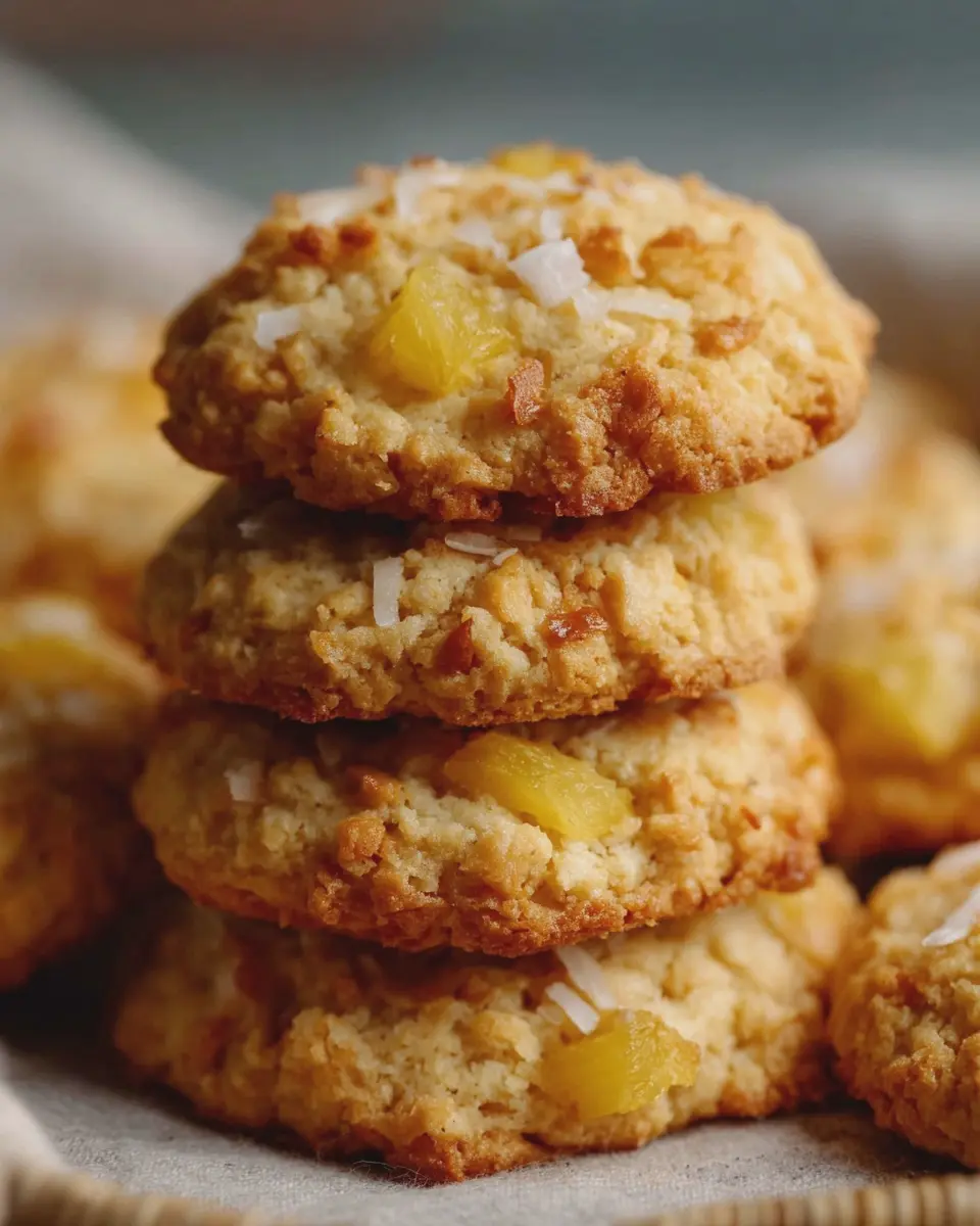 soft and chewy pineapple cookies