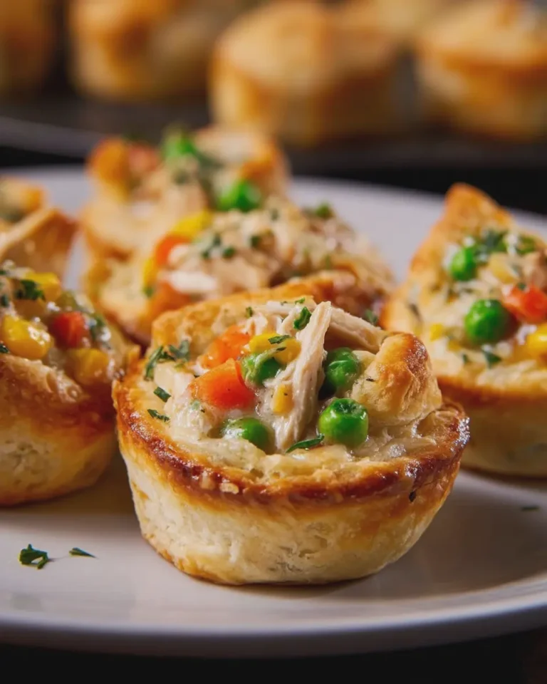 mini chicken pot pie biscuit cups