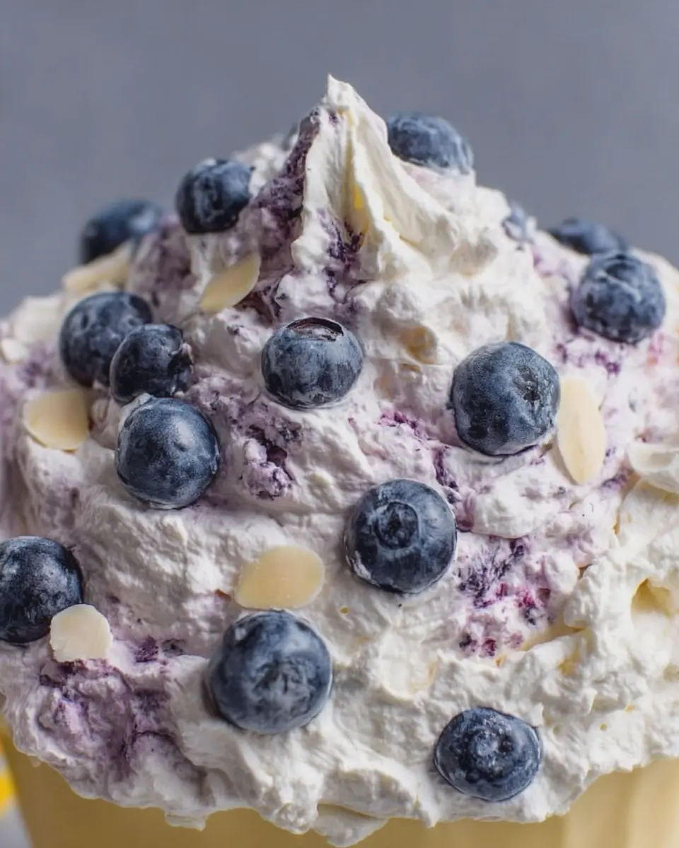 No-Bake Lemon Blueberry Protein Fluff